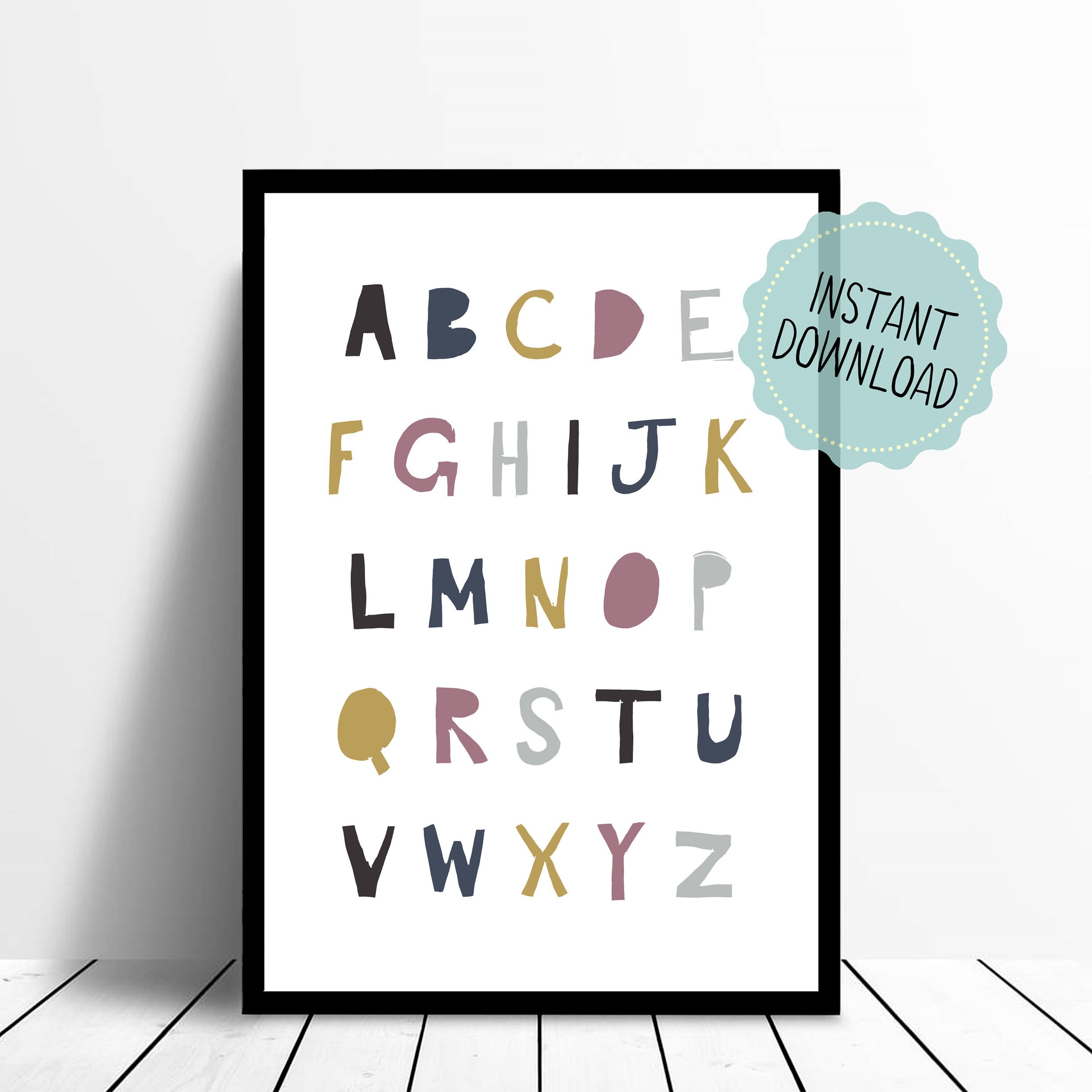 Digital Prints Prints Kids Room Art Home Decor Digital Print Letter A ...