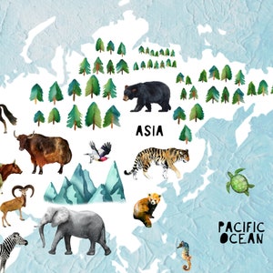 Set of 3, World Map Kids, Transport Abc, Solar System Print, Childrens ...