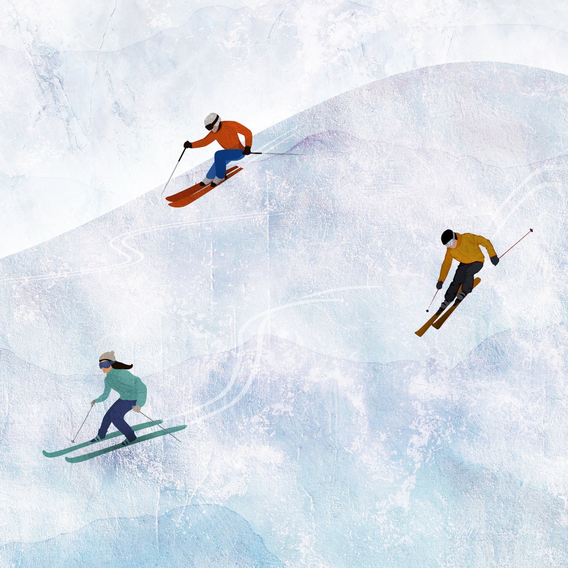 Skiing Card Ski Card Ski Birthday Card Ski Greetings Card - Etsy