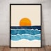 Ocean Waves Print, Beach Poster, Sunrise Ocean, Beach Sunrise Print ...
