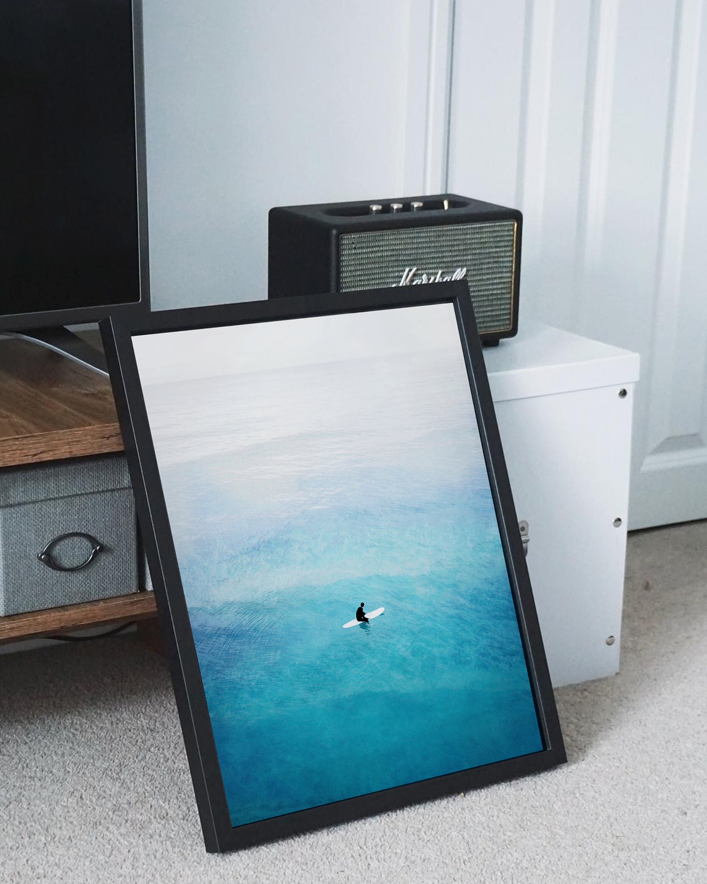 Surfer Print Surfer Poster Modern Surf Decor Minimalist | Etsy