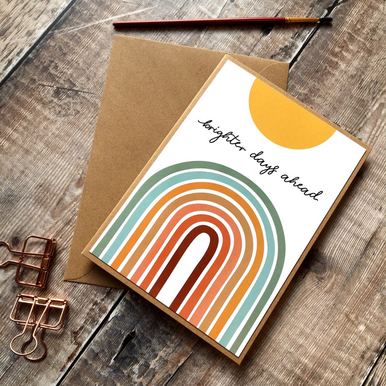 Brighter Days Ahead Card, Encouragement Card, Sympathy Card, Get Well ...