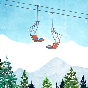 Skiing Card, Ski Card, Ski Birthday Card, Ski Greetings Card, Skier ...