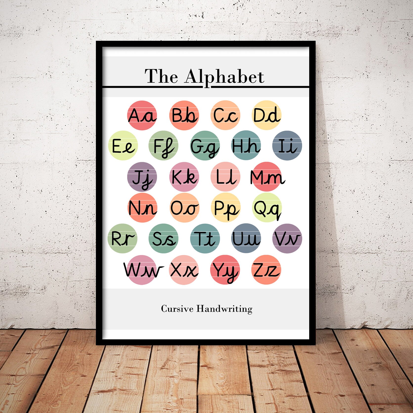 Cursive Alphabet 2 Pack Educational Posters - Multiplication Chart ...