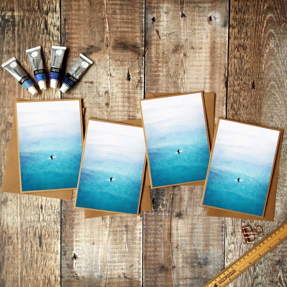Adventure Card Ocean Card Ocean Greetings Card Blank Ocean Card Beach ...