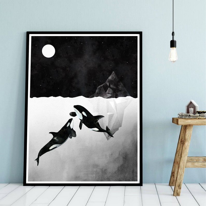Orca Print Killer Whale Print Killer Whale Art Killer Whale | Etsy