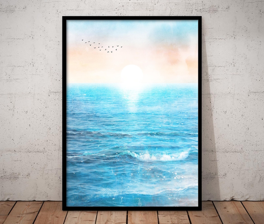 Sunrise Print, Beach Print, Ocean Print, Sunset Beach Print, Coastal ...