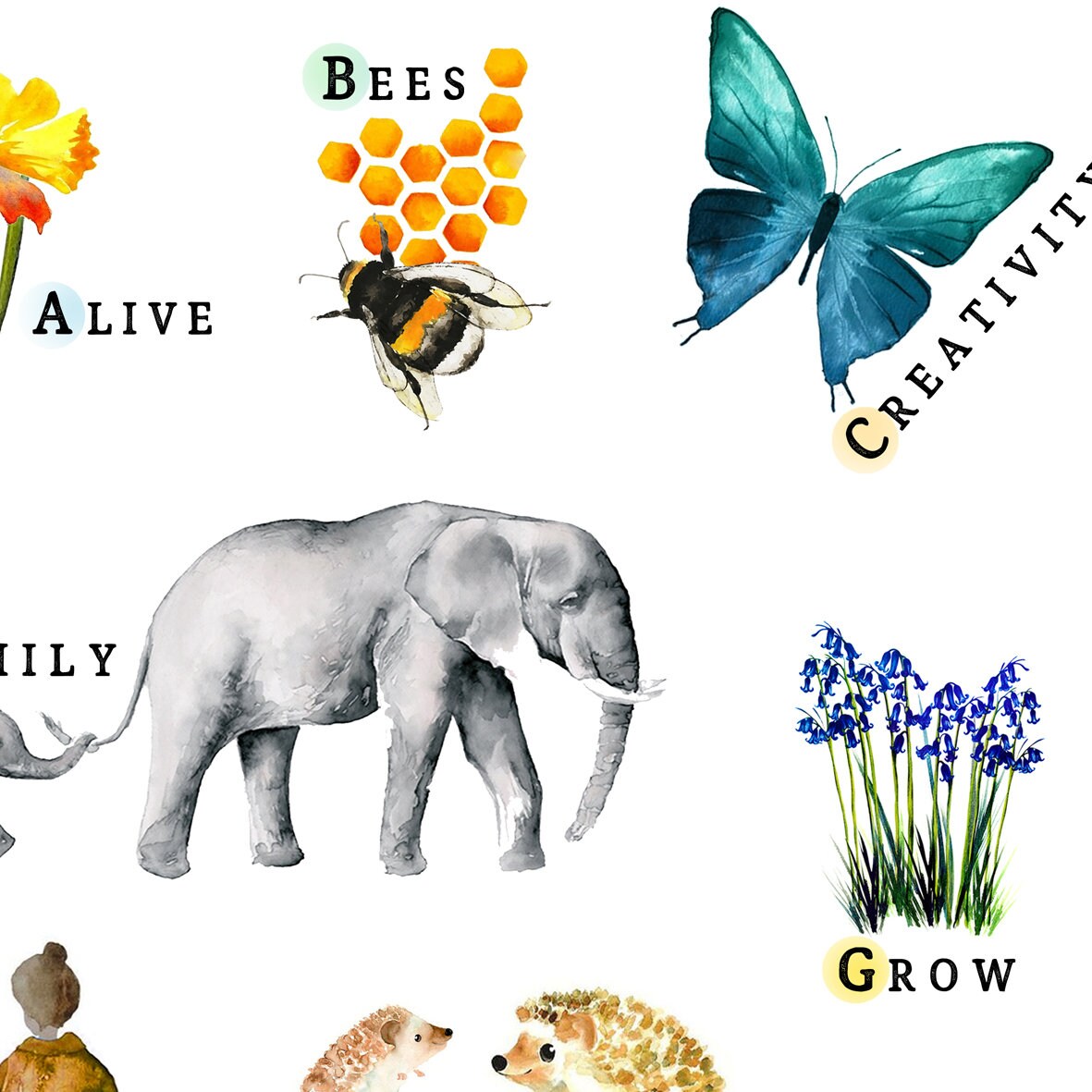 Wonderful World Abc Alphabet Print Nursery Alphabet Nursery - Etsy UK