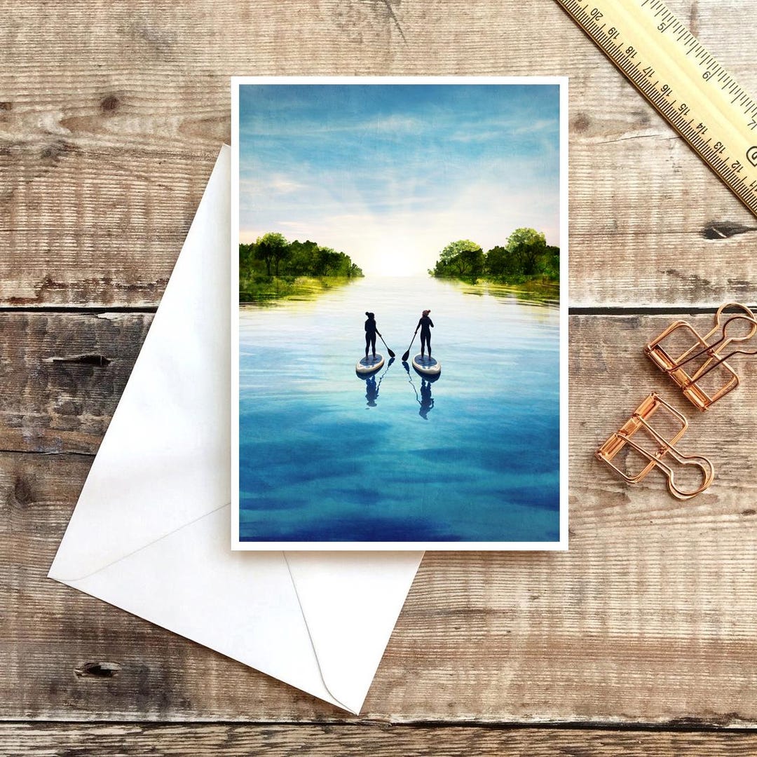 Paddleboarding Card, Paddleboarding Birthday, Paddleboarding Couple ...