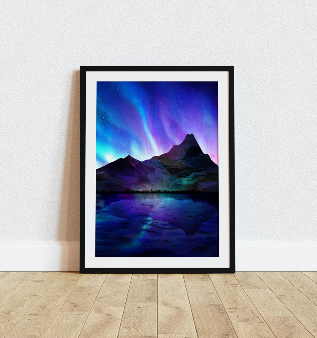 Northern Lights Print, Northern Lights Art, Aurora Print, Aurora Art ...