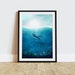 Wild Swimming Print, Free Diving, Ocean Print, Ocean Wall Art ...