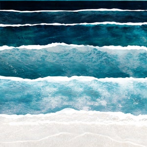 Ocean Print, Beach Poster, Night Ocean, Ocean Waves Aerial, Ocean Wall ...