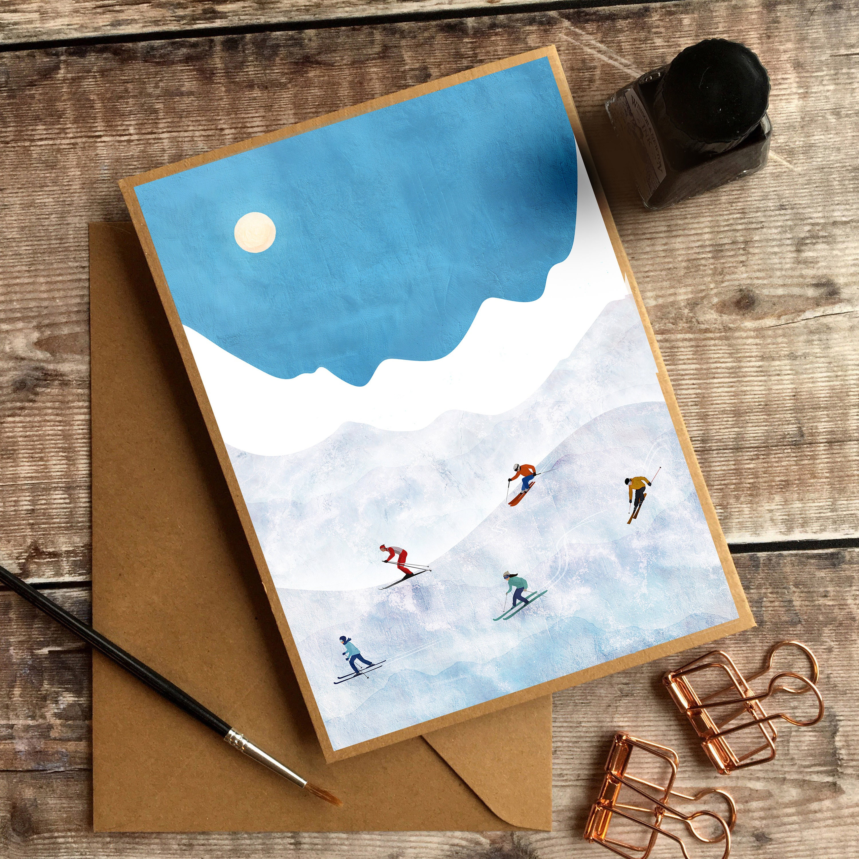 Skiing Card Ski Card Ski Birthday Card Ski Greetings Card - Etsy UK