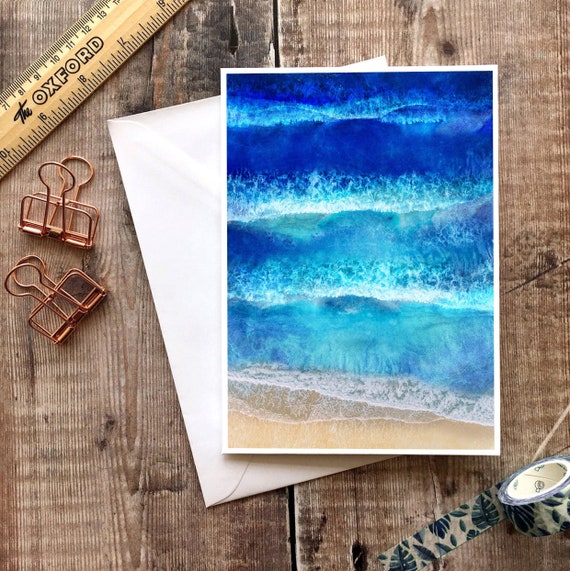 Adventure Card Ocean Card Ocean Greetings Card Blank Ocean Card Beach ...