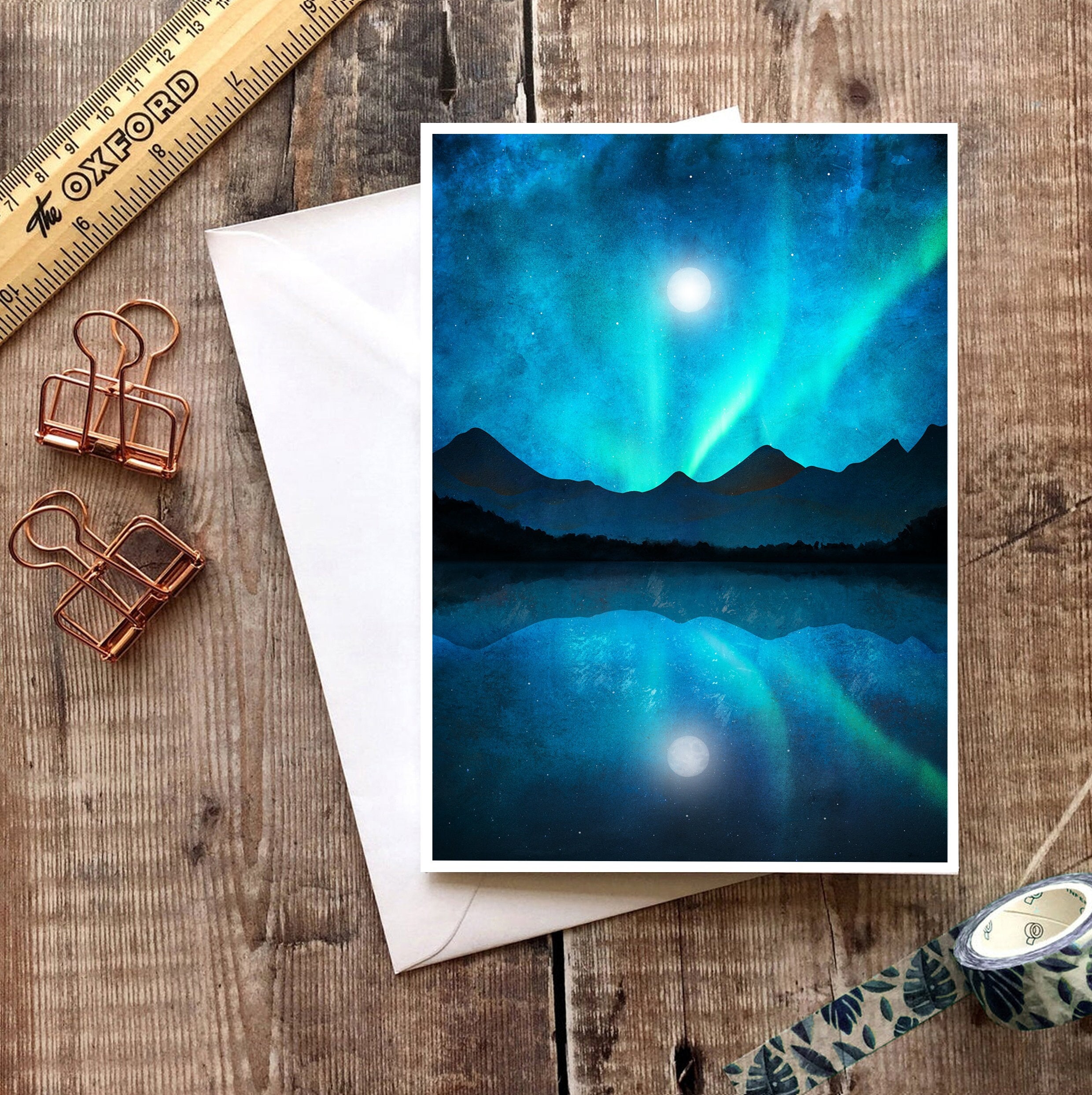 Northern Lights Card, Northern Lights Birthday, Northern Lights Thank ...