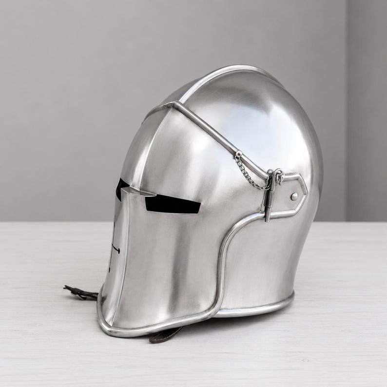 Handmade Steel Barbuta Helmet Medieval Knight Armor LARP Cosplay ...