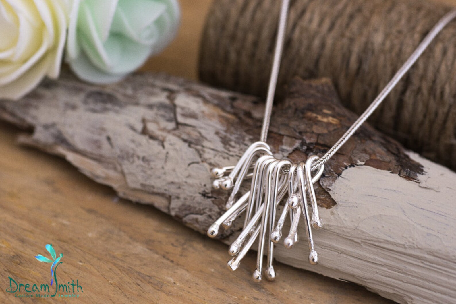 Sterling Silver Raindrops Necklace - Etsy