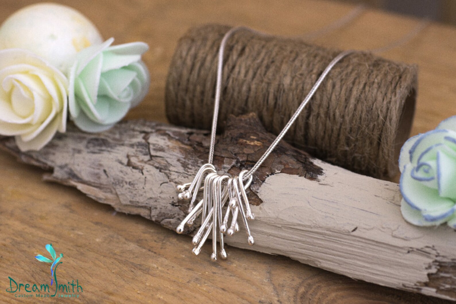 Sterling Silver Raindrops Necklace - Etsy