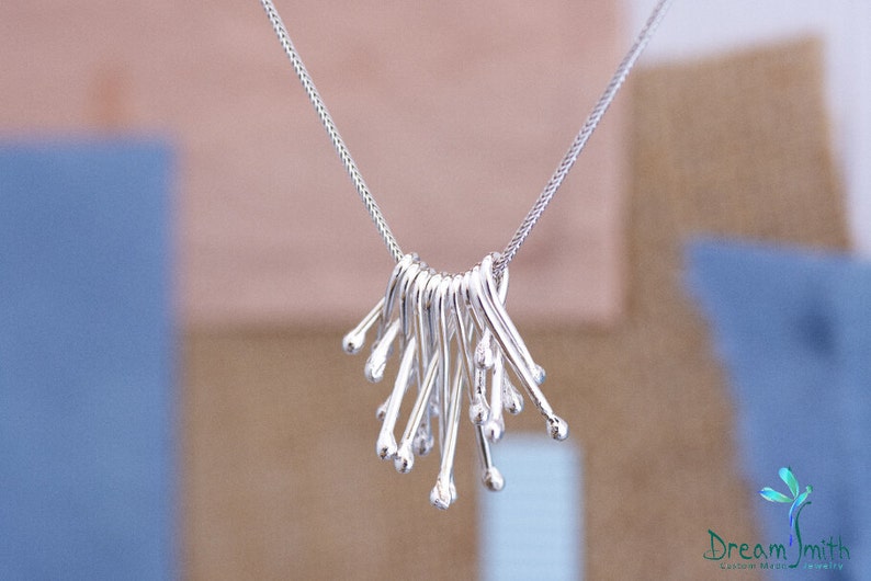 Sterling Silver Raindrops Necklace - Etsy