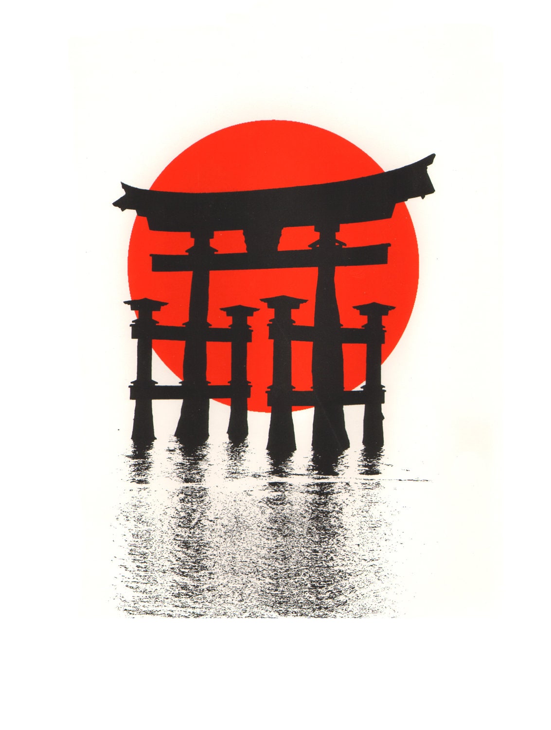 The Torii (floating Gate) to the Itsukushima Shinto Shrine, Miyajima ...