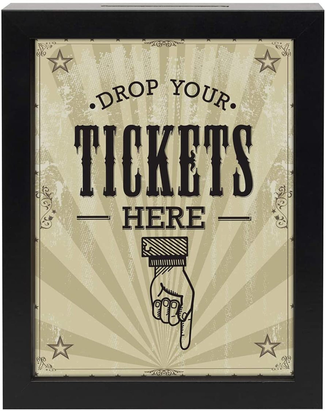 7 x 9 Drop Your Tickets Here Shadow Box Frame in | Etsy