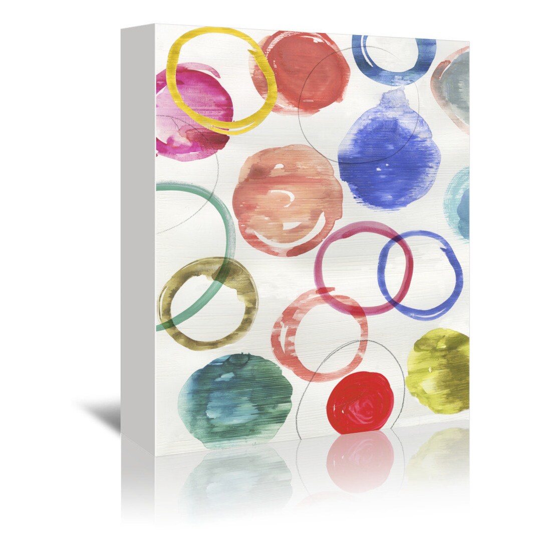 Abstract Composition: Ringlets Ii Wrapped Canvas Wall Art Modern Wall ...
