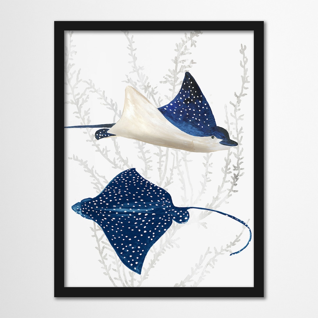 Blue Stingray II Framed Print Coastal Themed by PI Creative Art - Etsy