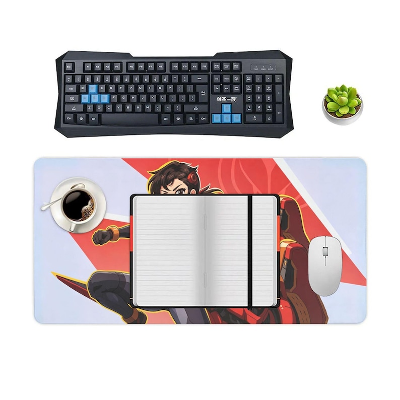 Anime Mecha Pilot Girl Gaming Mousepad – Sci-fi Action Desk Mat - Etsy