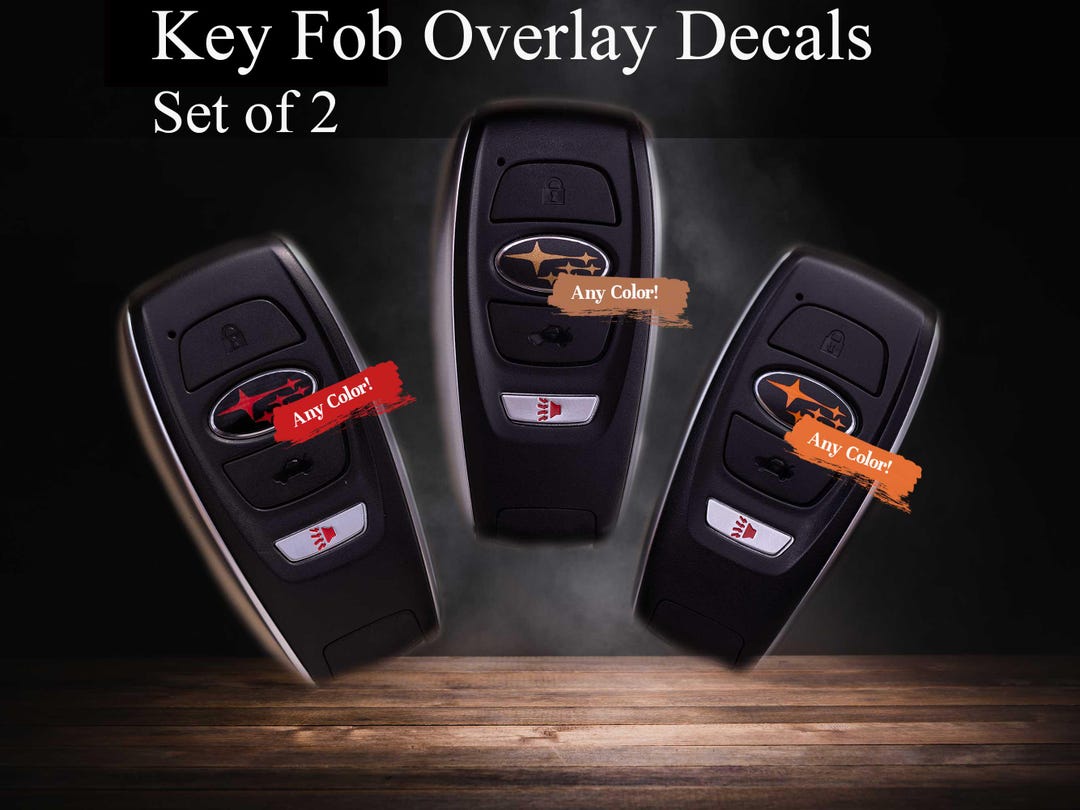 Set of 2 Key Fob Emblem Overlay Decals - Precision Cut - Any Colors ...