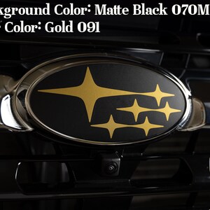 ANY Subaru Emblem Overlay Decals Set of 3 CUSTOM SIZE Front, Rear and ...