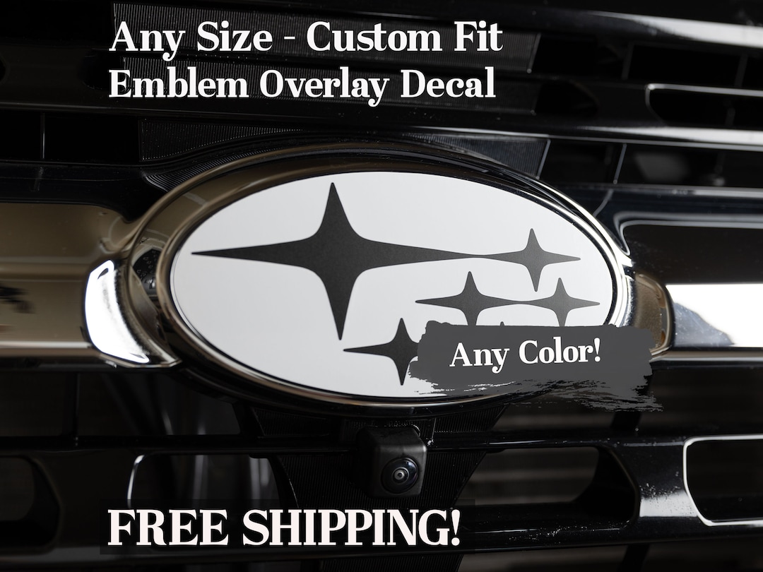 ANY Size Emblem Overlay Decal - Single Overlay for Front or Rear Emblem ...