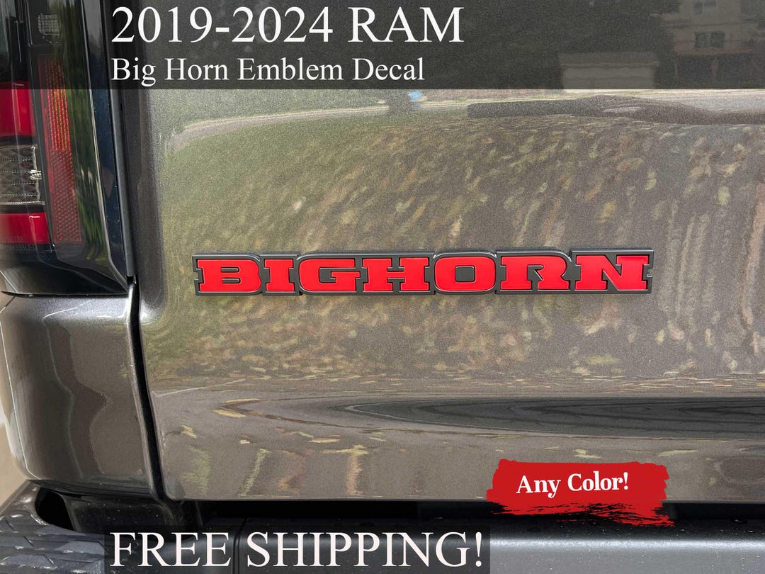 RAM Big Horn, Laramie, Limited, Rebel, and 4x4 Emblem Overlay Decals ...