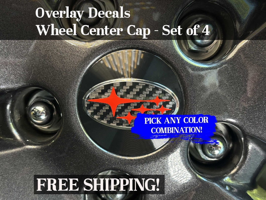 Wheel Center Cap Overlay Decals Set of 4 Precision Cut Any Color ...