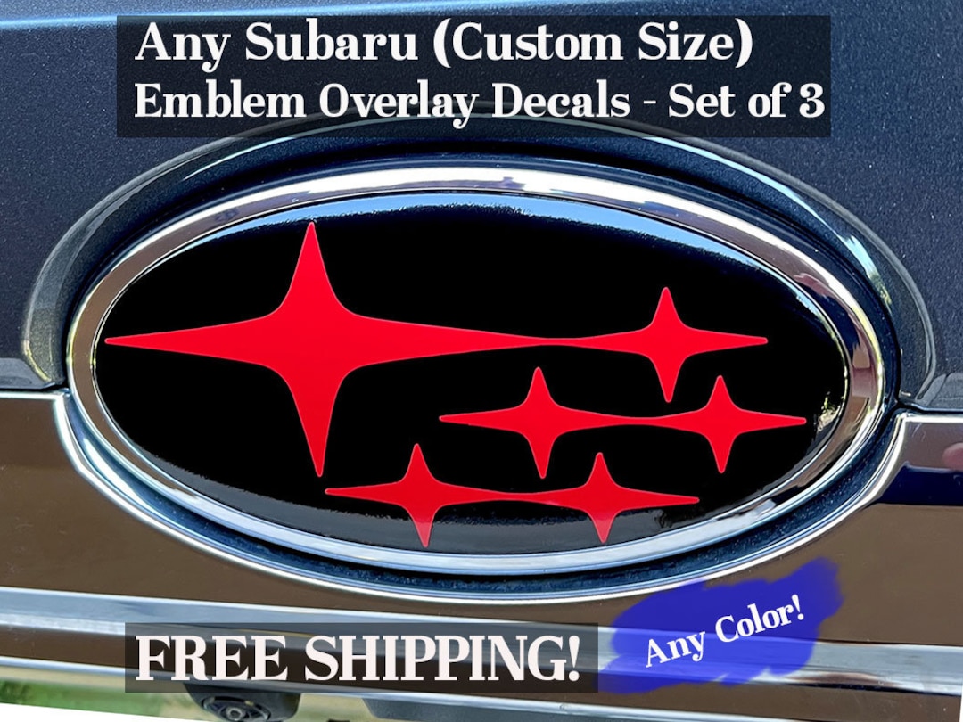 ANY Subaru Emblem Overlay Decals Set of 3 CUSTOM SIZE - Etsy