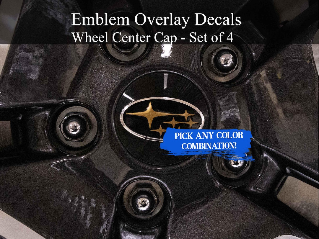 Wheel Center Cap Overlay Decals - Set of 4! - Precision Cut - Any Color ...
