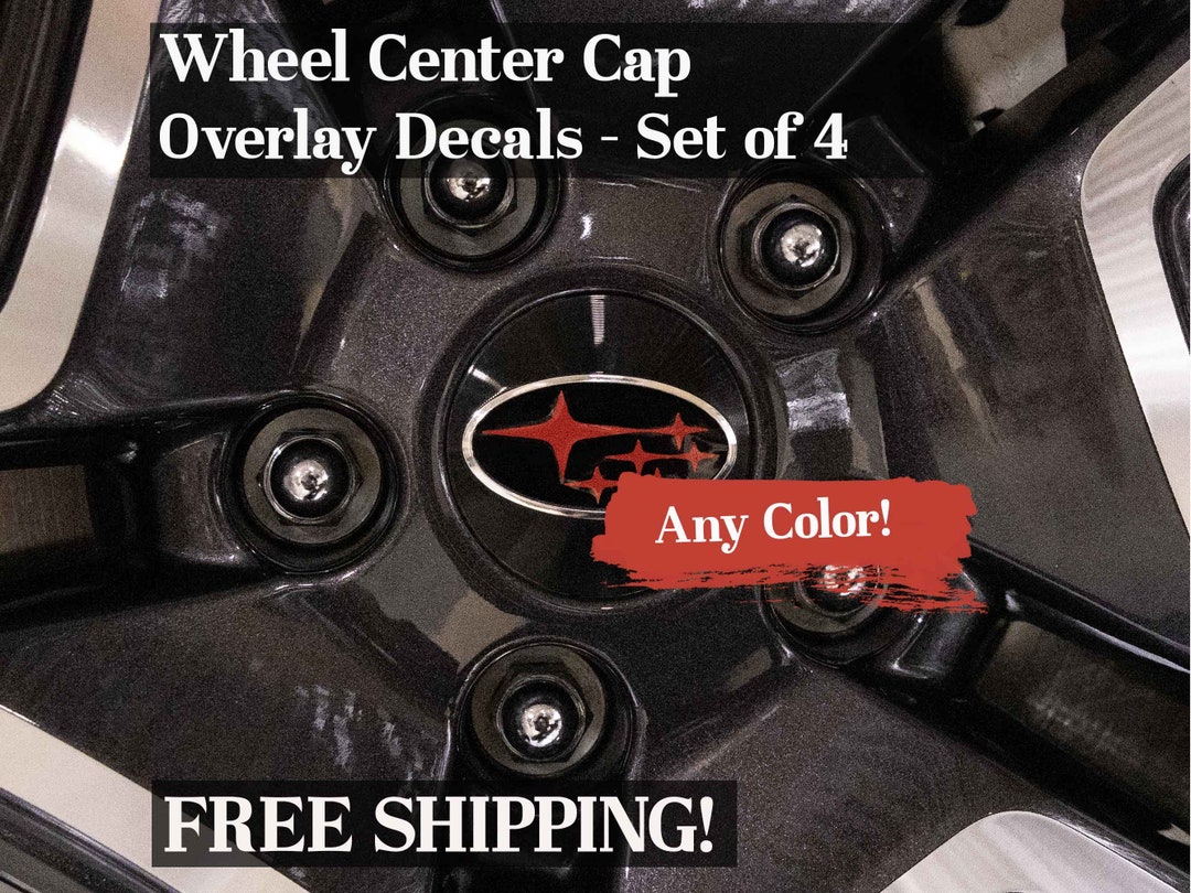 Wheel Center Cap Overlay Decals Set of 4 Precision Cut Any Color ...