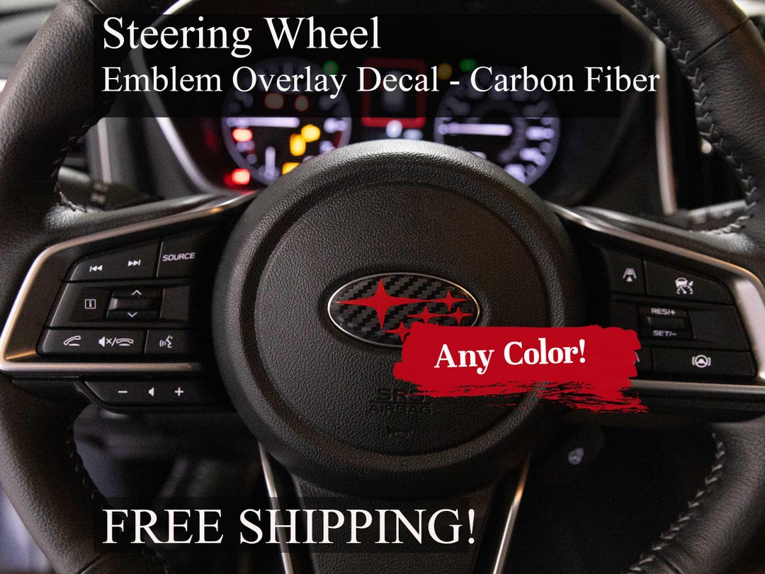 Steering Wheel Emblem Overlay Decal Carbon Fiber Precision Cut Any ...