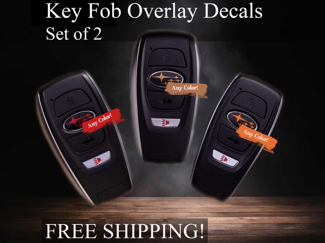 Set of 2 Key Fob Emblem Overlay Decals - Precision Cut - Any Colors ...
