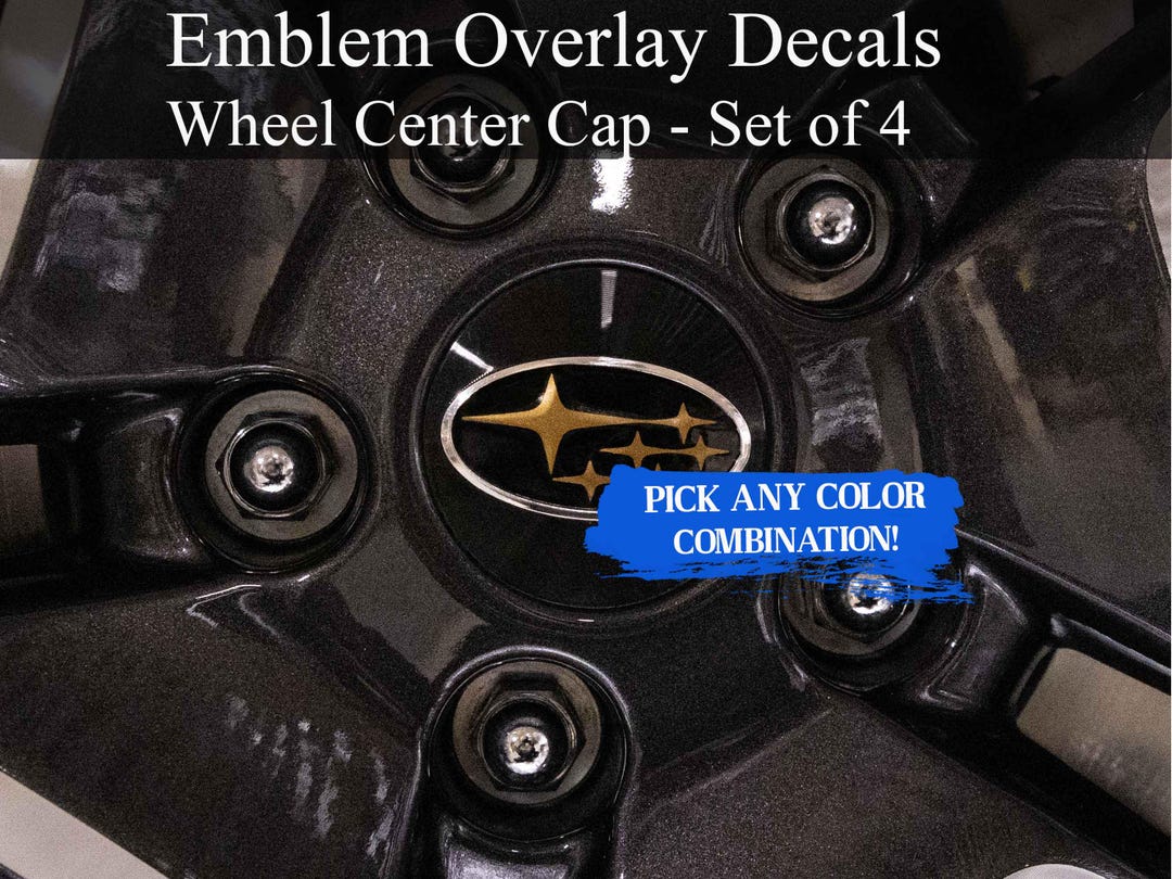 Wheel Center Cap Overlay Decals - Set of 4! - Precision Cut - Any Color ...