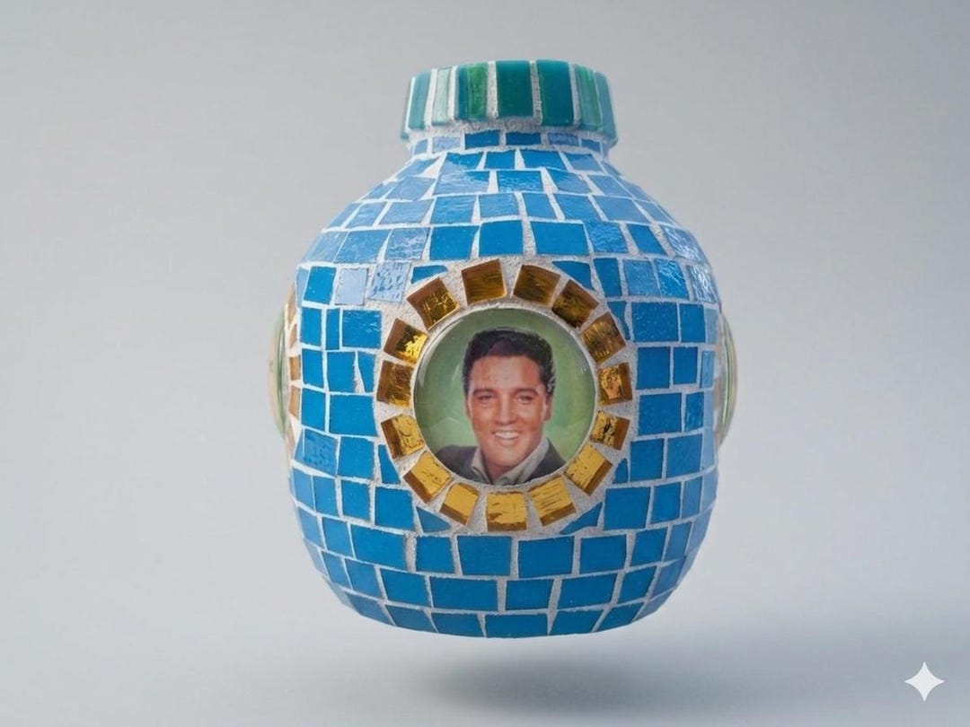 Elvis Presley Mosaic Bottle - Etsy