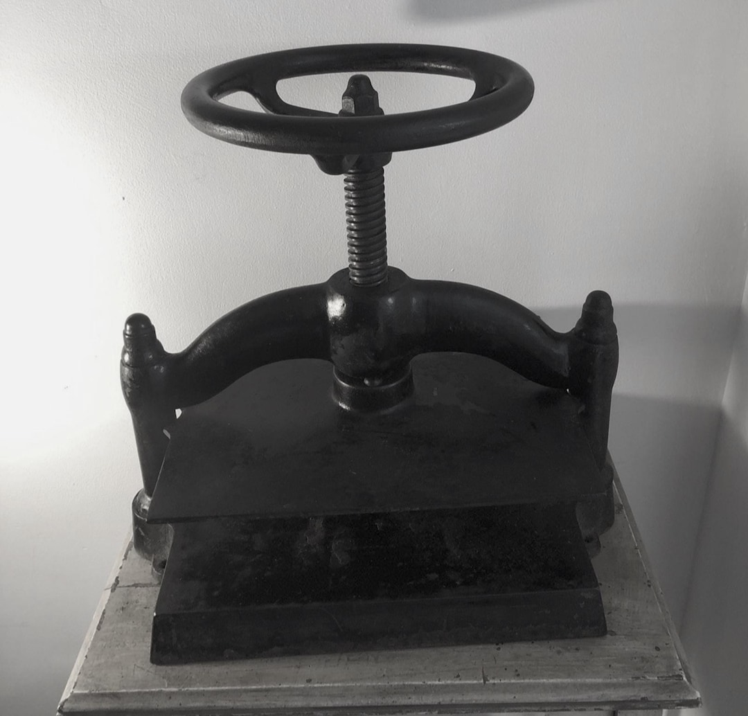 Antique Cast Iron Bookbinding Press Nipping Press Tool 1890 Victorian ...