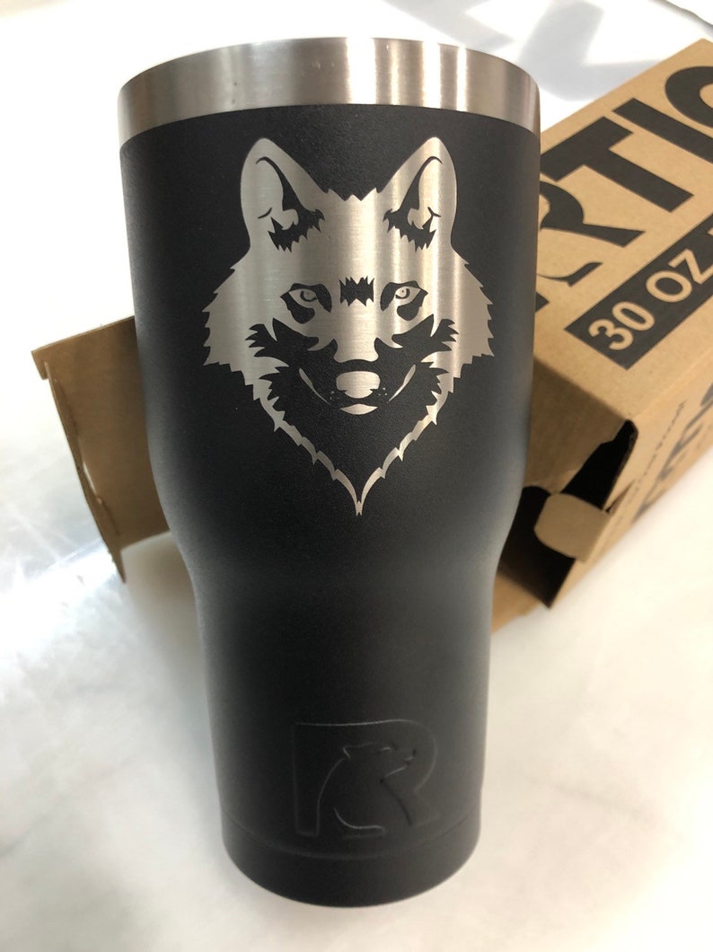 Wolf on a 30 Oz RTIC Tumbler. Stainless Steel Coffee Mug - Etsy