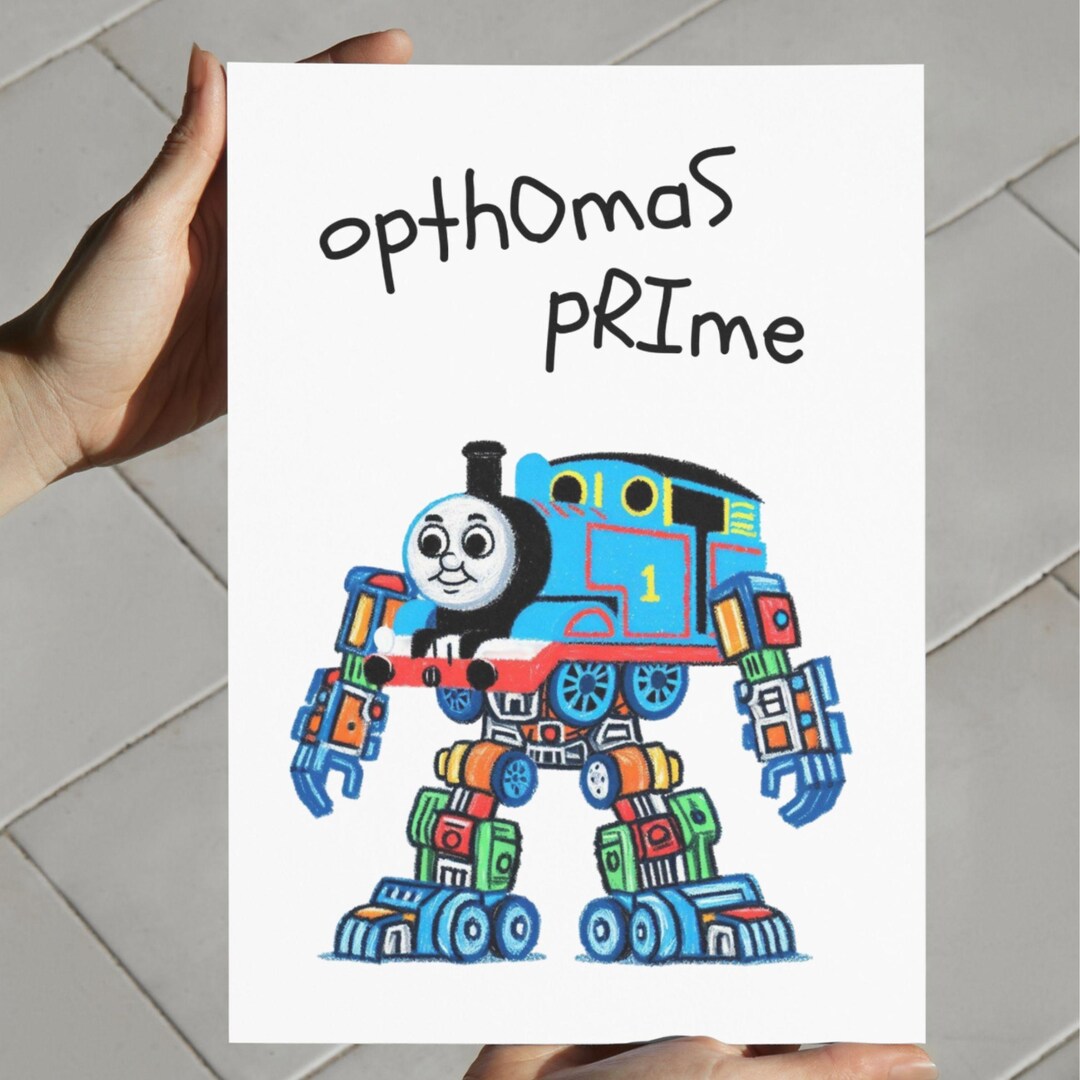 Opthomas Prime Wall Art Print | Thomas Tank Engine Transformers Print ...
