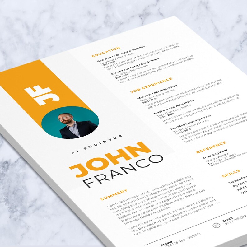 ATS Friendly Resume Template Word Canva (digital Download) - Etsy UK