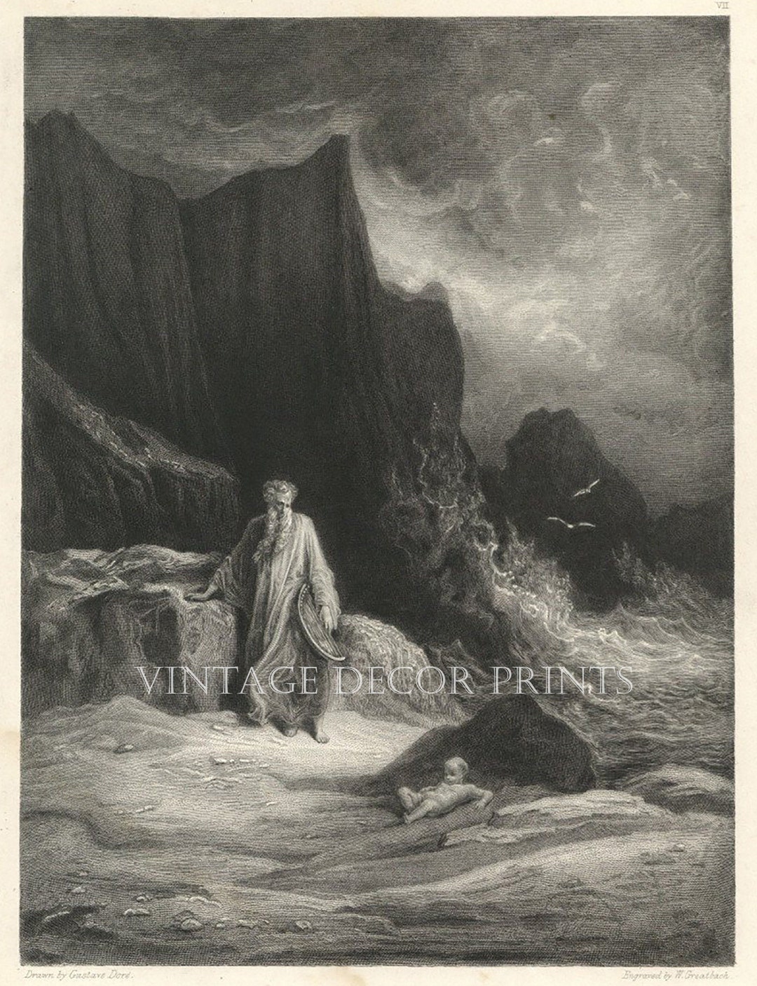 Gustave Dore Tennyson's Idylls of the King, the Finding of King Arthur ...
