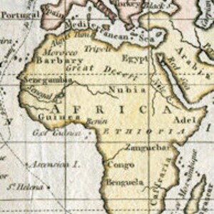 Map of the World Antique Map Circa 1787. Retirement Gift for Man. Hand ...