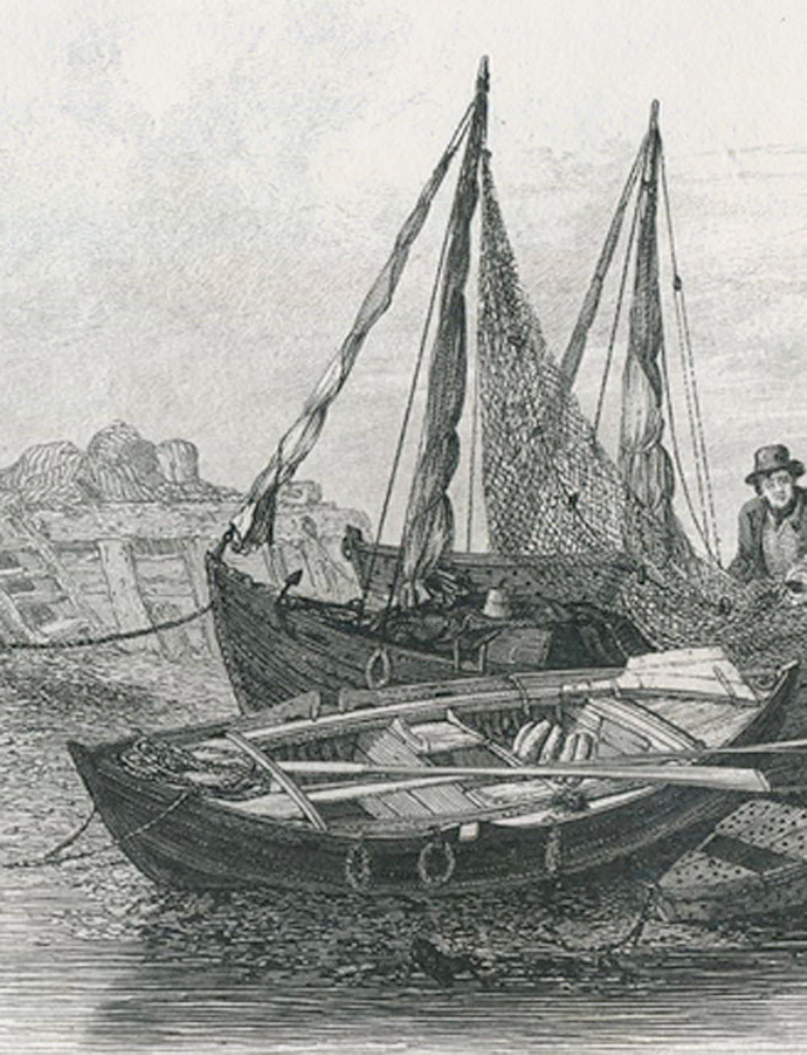 Coastal Boat Print Peter Boats at Greenwich 1829 E.W. Cooke - Etsy