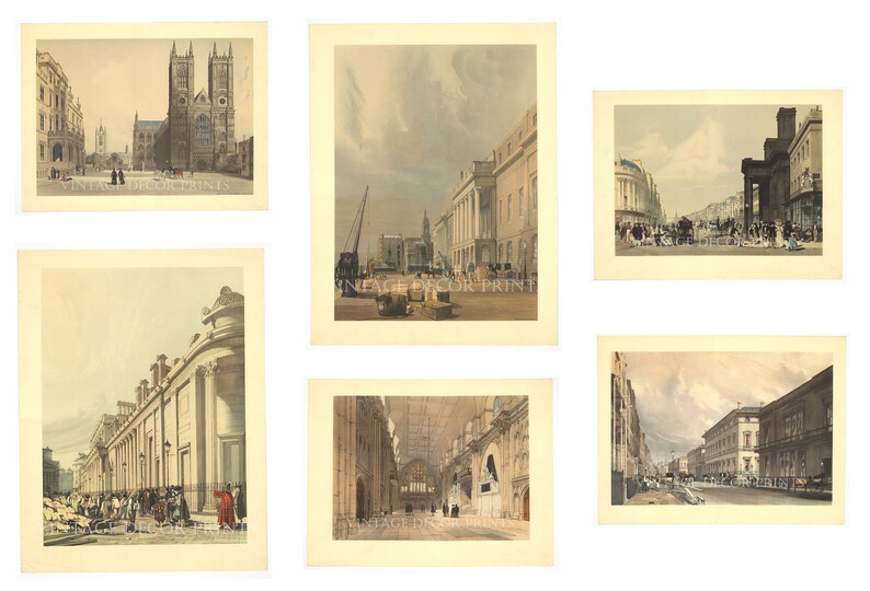 London Views 6 Shotter Boys Prints Guild Hall, Pall Mall, Regent Street ...