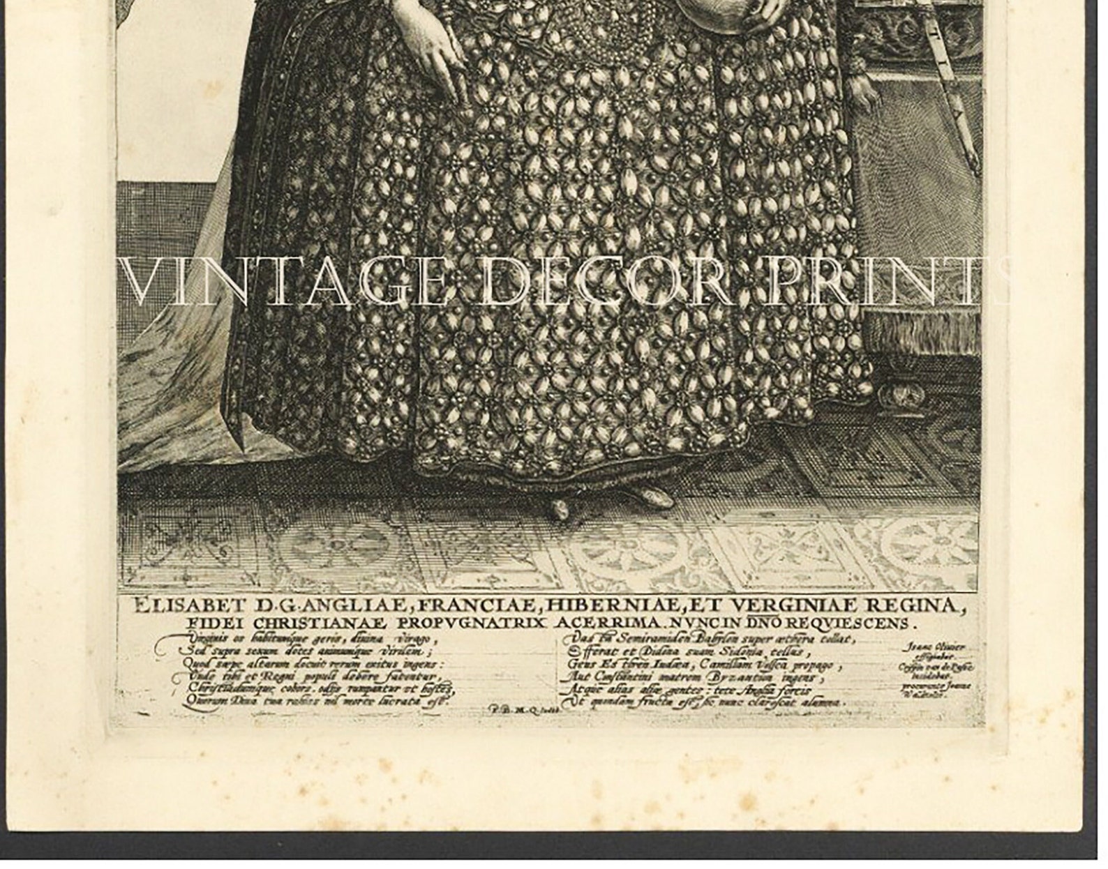 Queen Elizabeth 1st by Crispijn De Passe the Elder (1564–1637) Full ...