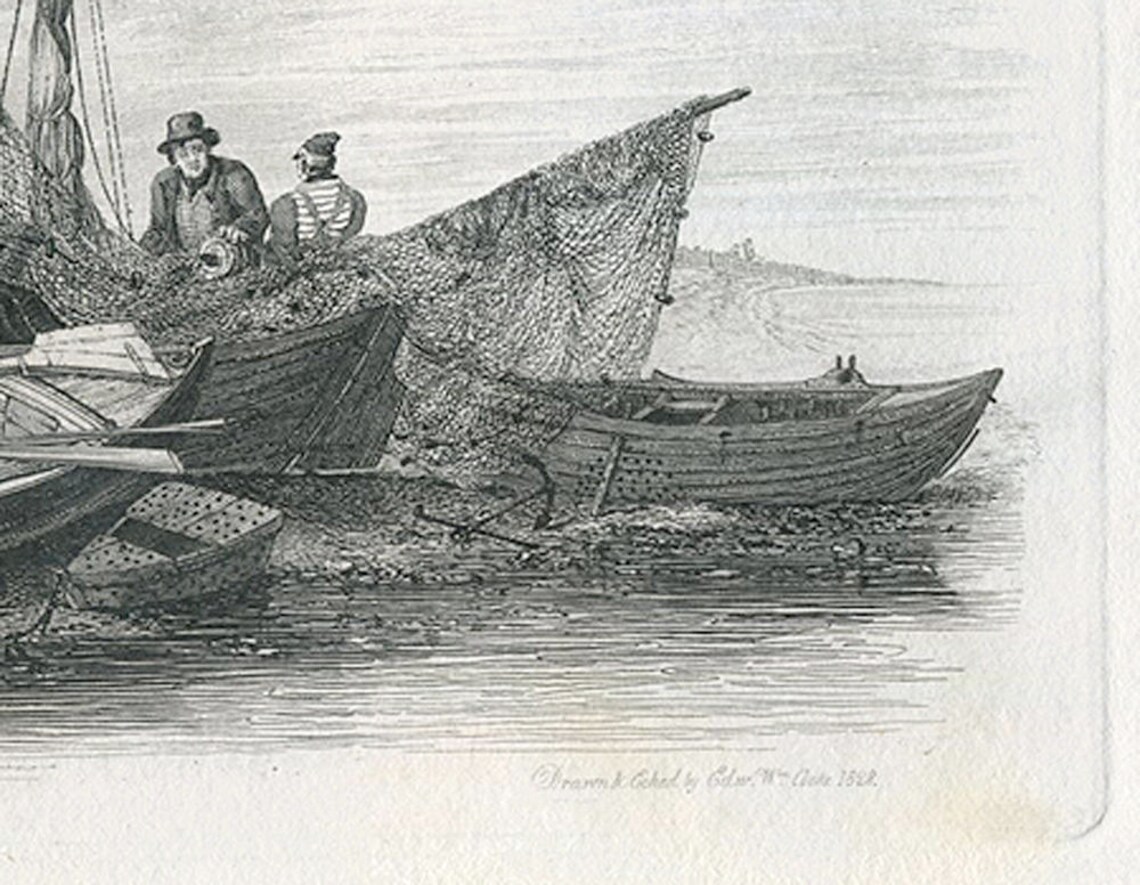 Coastal Boat Print Peter Boats at Greenwich 1829 E.W. Cooke - Etsy